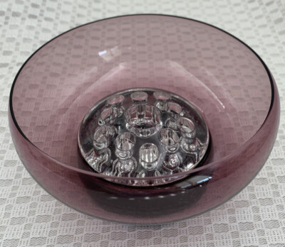 VTG 1960's Old Morgantown Glass Barton Pattern Candlestick Vase ...