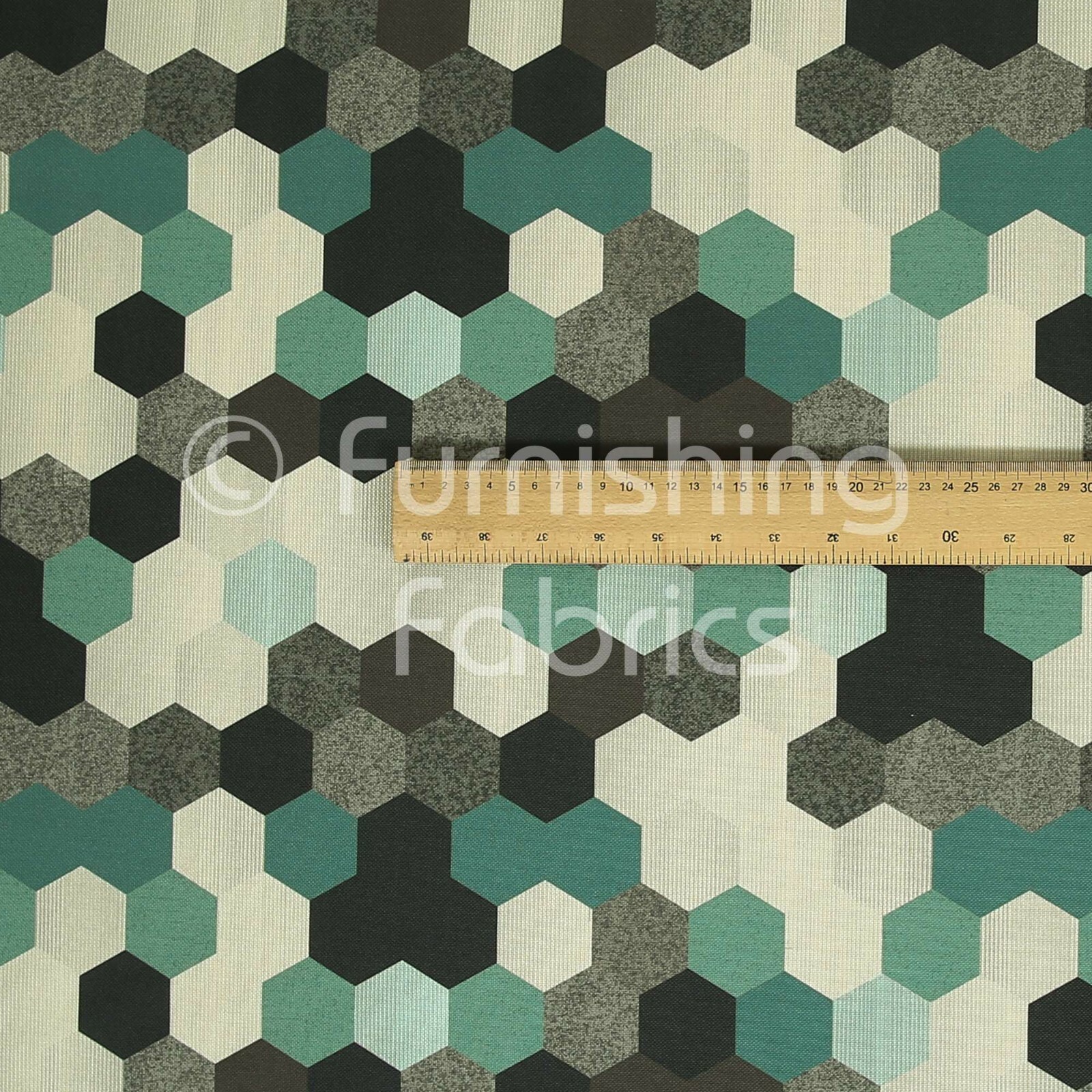 Geometric Pattern Blue Grey White Mix Printed Modern Upholstery Curtain ...