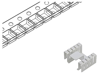 7109D/TRG Heatsink: die-cut U TO263 L: 19.38mm W: 25.4mm H: 1143mm ...