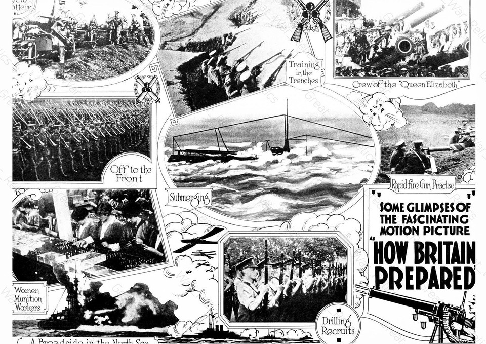 WW1 British Propaganda Poster "How Britain Prepared", British Army WWI ...