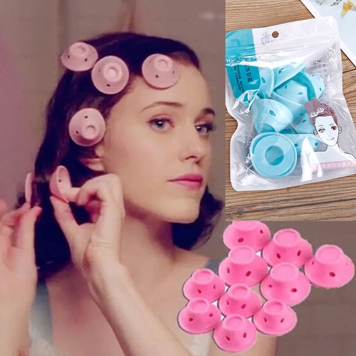 40X Silikon Lockenwickler Frisurenhilfe Haar Locken Wickler Roller ...