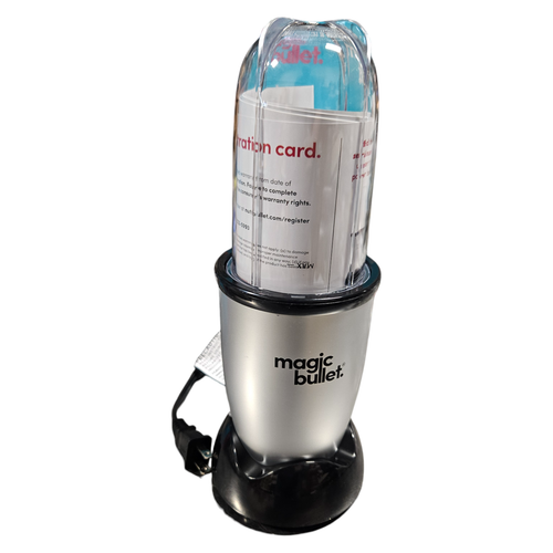 Magic Bullet Compact Personal Blender Tall Cup Silver/Black 14 Fl Oz ...