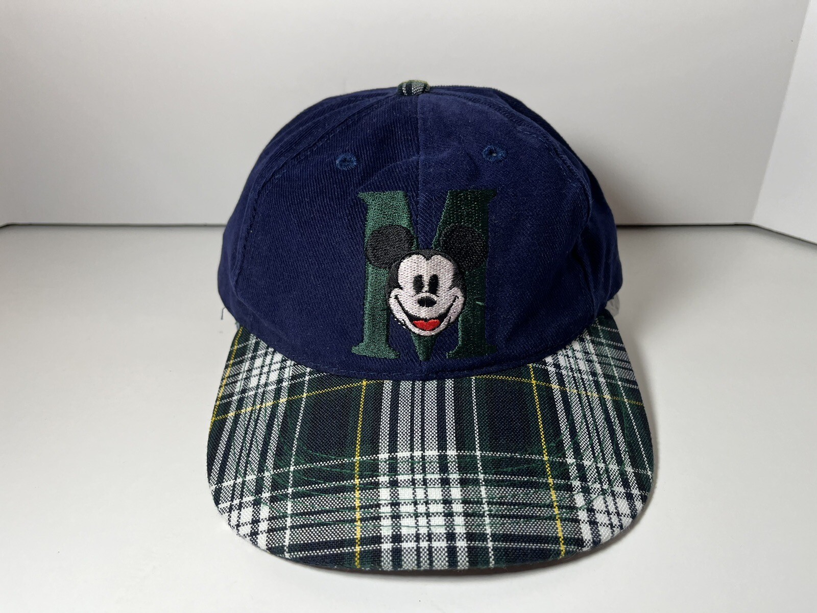 Vintage Made in USA Mickey Mouse Disney Store Hat Cap Blue Strapback ...