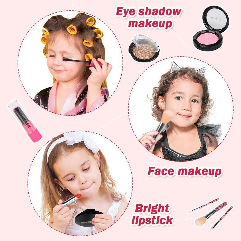 22 PCS Pretend Makeup Toy Set Safe Non-Toxic Kids Makeup Cosmetic Set ...