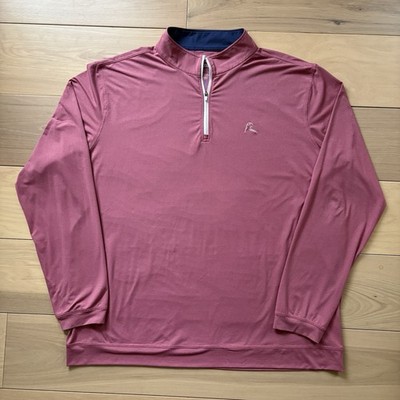 Rhoback Pullover Sweater Quarter Zip Men’s 3XL Pink Mauve Performance ...