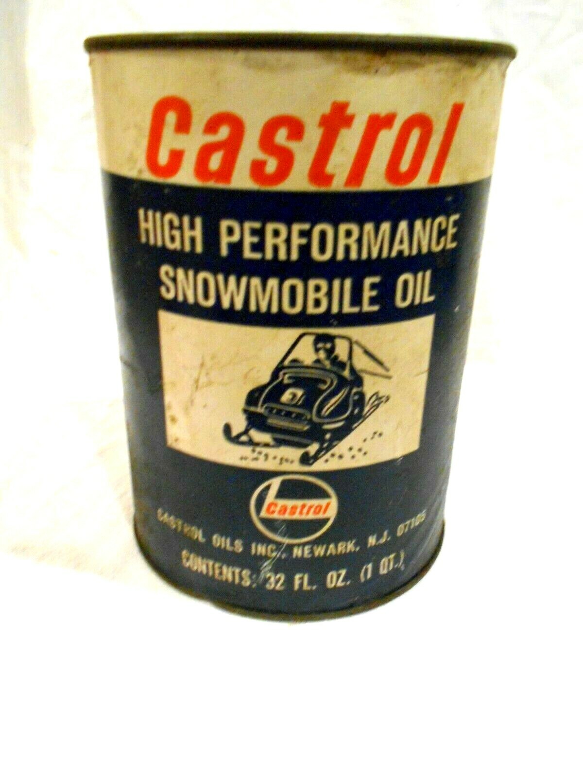 Vintage Castrol High Performance Snowmobile Oil 1qt Cardboard Can | eBay
