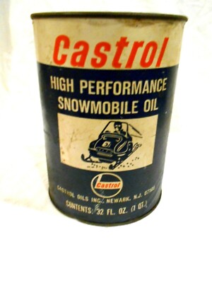Vintage Castrol High Performance Snowmobile Oil 1qt Cardboard Can | eBay