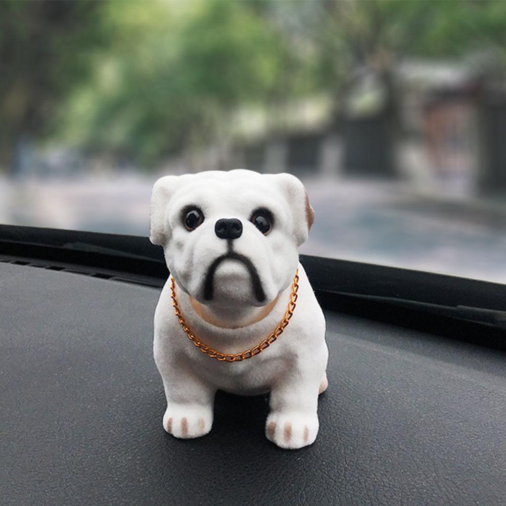 CAR Bulldog Decoration Resin Shake Head Bulldog Creative Decor Cute CAR ...