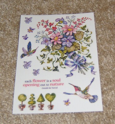 PSX Designs Sticker Sheet ~ Flower Garden Bouquet w/Quote | eBay