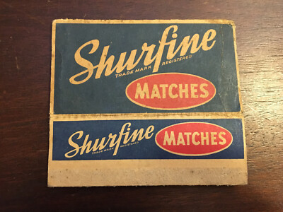 Shurfine Matches Box 1939 Double Tip Strike Anywhere | eBay
