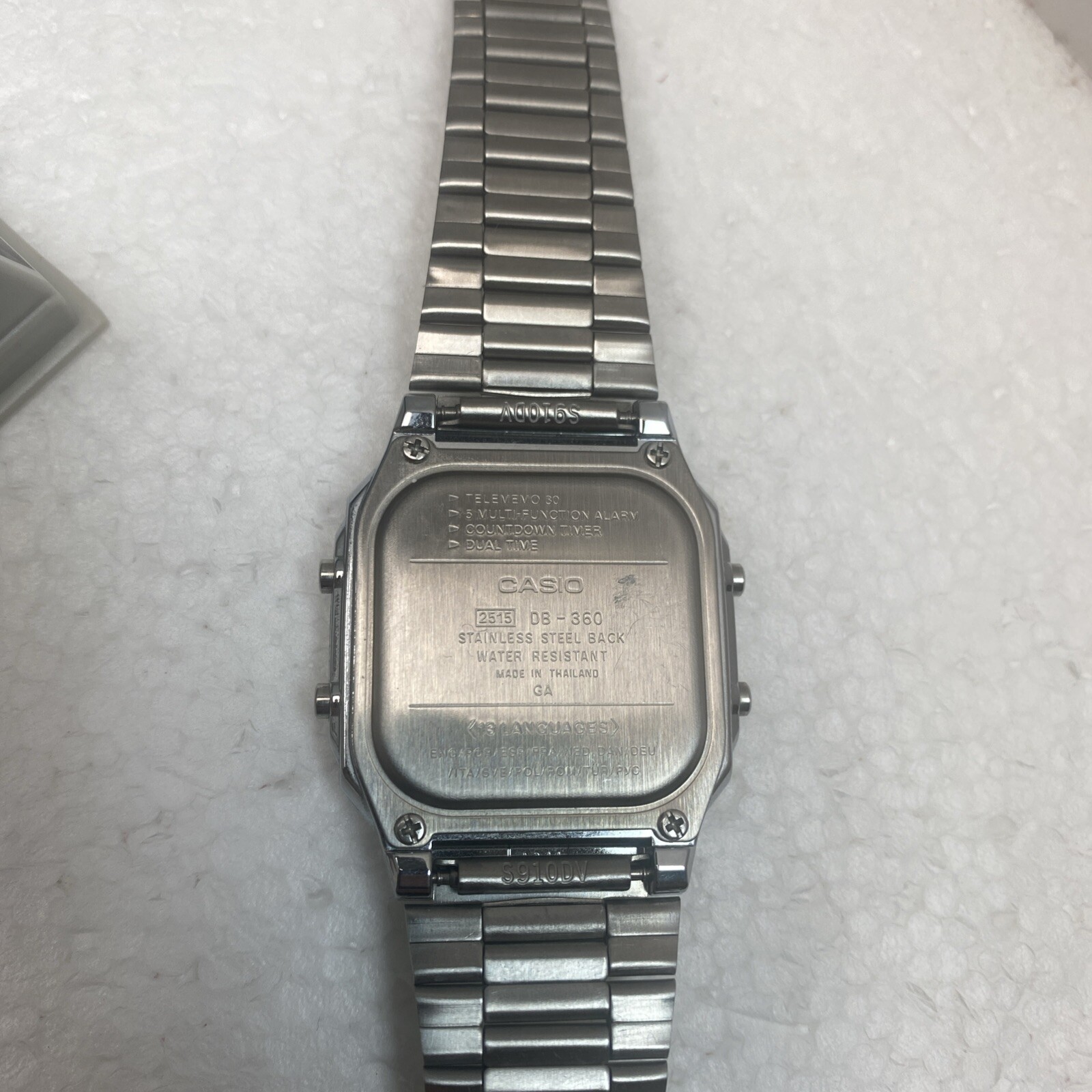 Casio Men's Illuminator Digital Databank Stainless Steel Watch DB360-1A ...