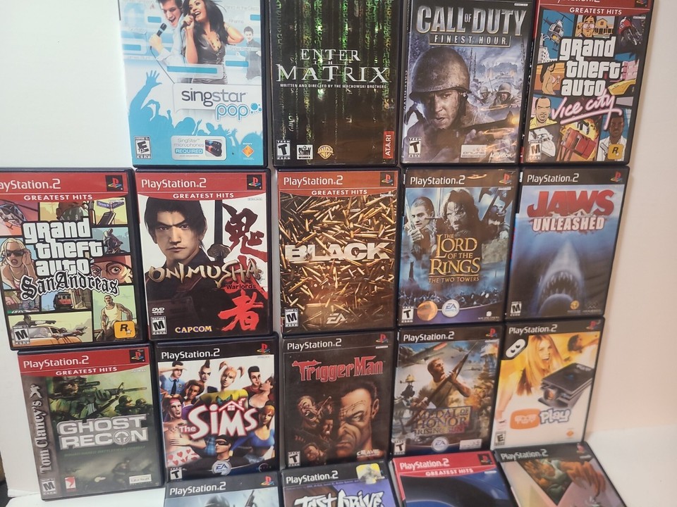 PlayStation PS2 18 Game Lot HUGE PS2 BUNDLE Good Titles All CiB W ...