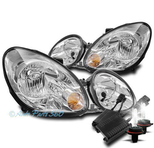 FOR 98-05 LEXUS GS300 GS400 GS430 HEADLIGHTS HEADLAMPS CHROME W/50W 8K ...