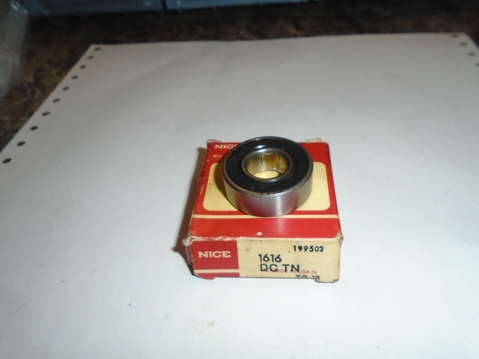 NICE 1616 DC TN BEARING 1/2" BORE X 1-1/8" OD X 3/8" MADE IN USA A360 ...