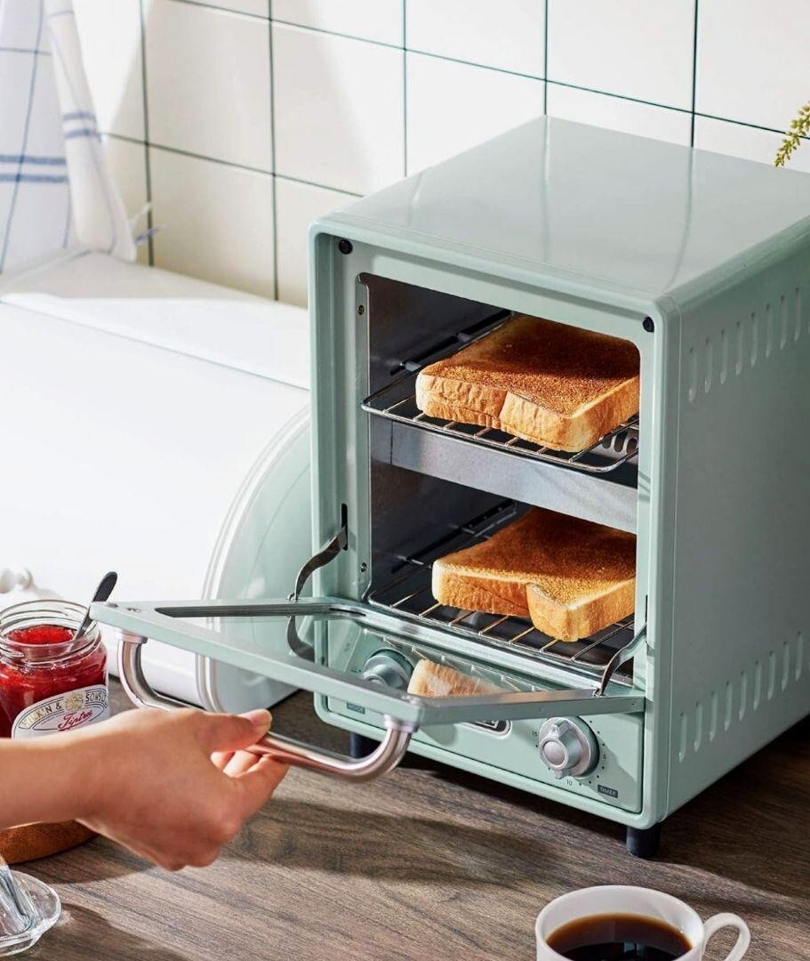 Toffy Oven Toaster Pale Aqua K-TS4-PA AC100V 50-60Hz 1000W 2-Stage New ...