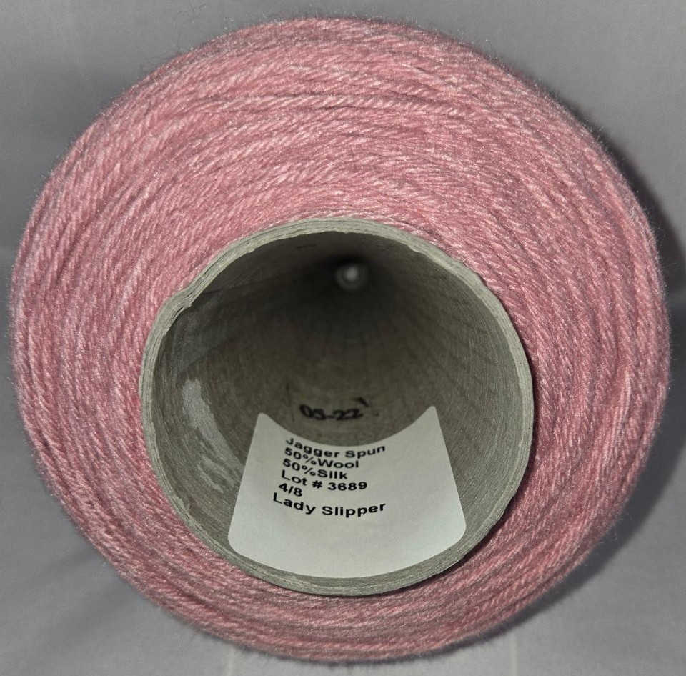 Jagger Spun Zephyr Yarn Cones 4/8 50% Merino Wool 50% Tussah Silk 1 ...