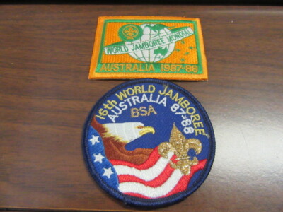 1987-88 World Jamboree Patch and US Contingent Pocket Patch c69 | eBay