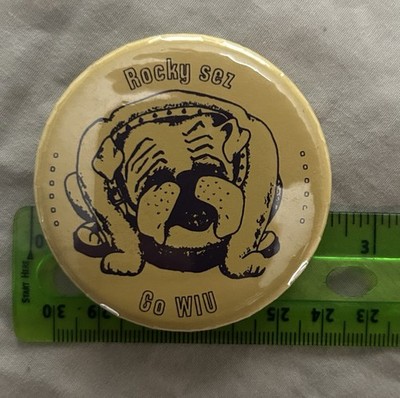 Vintage Button Western Illinois University WIU Leathernecks Rockey Sez ...
