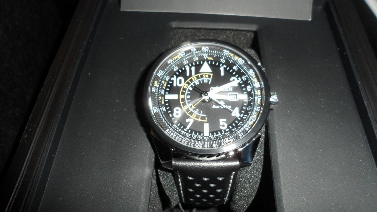 Citizen Eco-Drive Promaster Nighthawk Quartz Leather Band Citizen Eco-Drive Promaster Nighthawk Quartz Leather Band