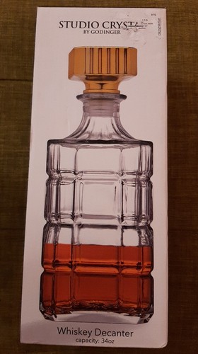 Studio Crystal Whiskey Decanter By Godinger Capacity 34 oz Barware New ...