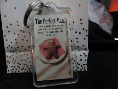 "THE PERFECT MAN" GINGERBREAD ACRYLIC KEYCHAIN W/GIFT BAG | eBay