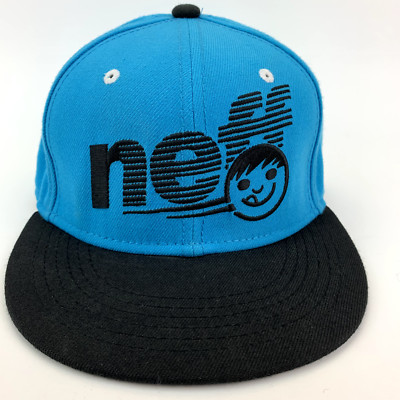 Neff Vintage Snapback Hat Baseball Cap Flat Bill Large Logo Embroidered ...