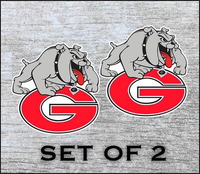 Georgia Bulldogs Sticker Decal Vinyl SET OF 2 Cornhole Truck Car | eBay