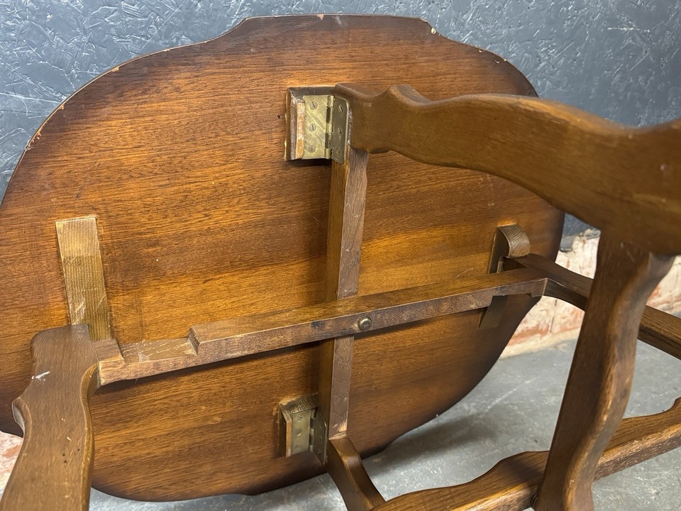Antique Oak Gateleg Folding Table, Wooden Side Dropleaf Table | eBay UK