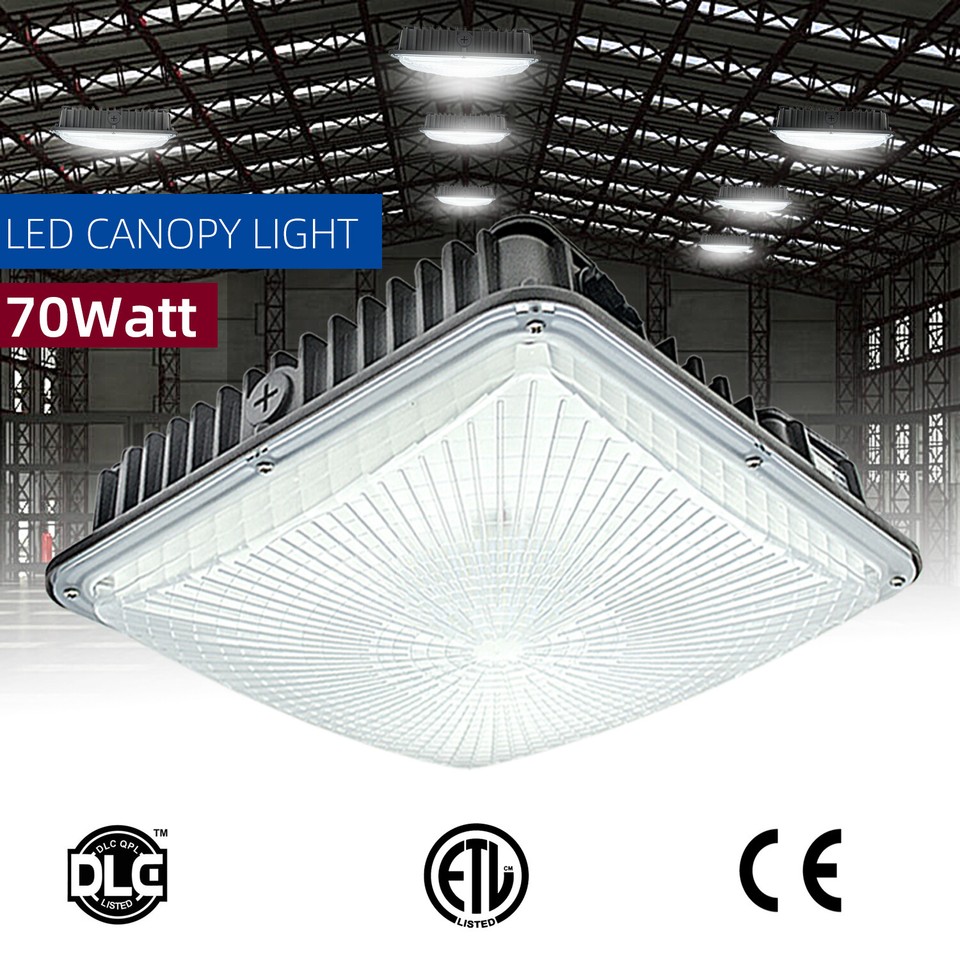 70W High Bay LED Canopy Ceiling Light - Ultra Efficient Recessed ...
