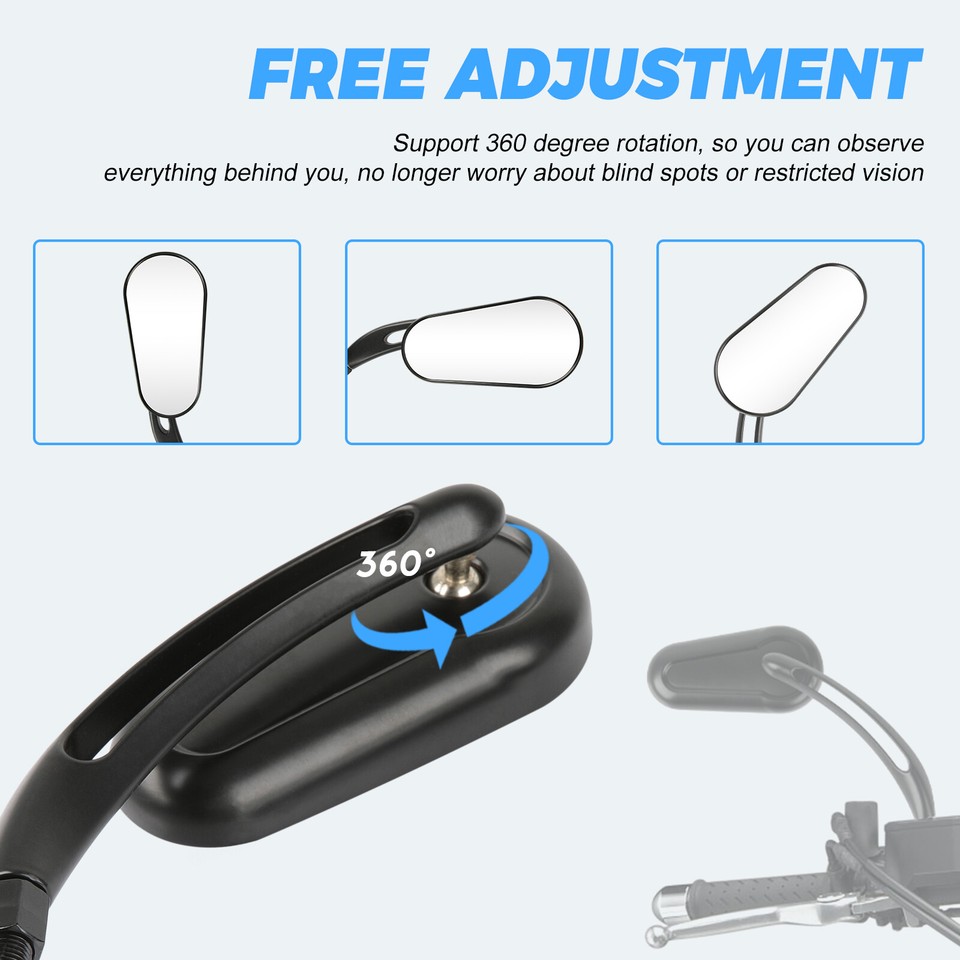 Motorcycle Black Rear View Mirror For Harley Davidson Fatboy Dyna Super ...