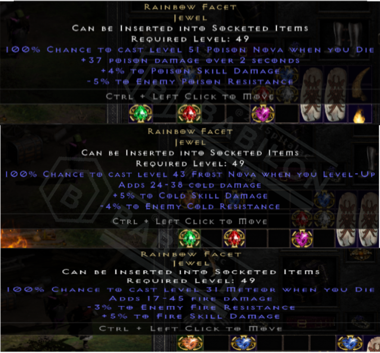 PC PS4 PS5 XBOX SWITCH Rainbow Facet's All Type Diablo 2 Resurrected ...