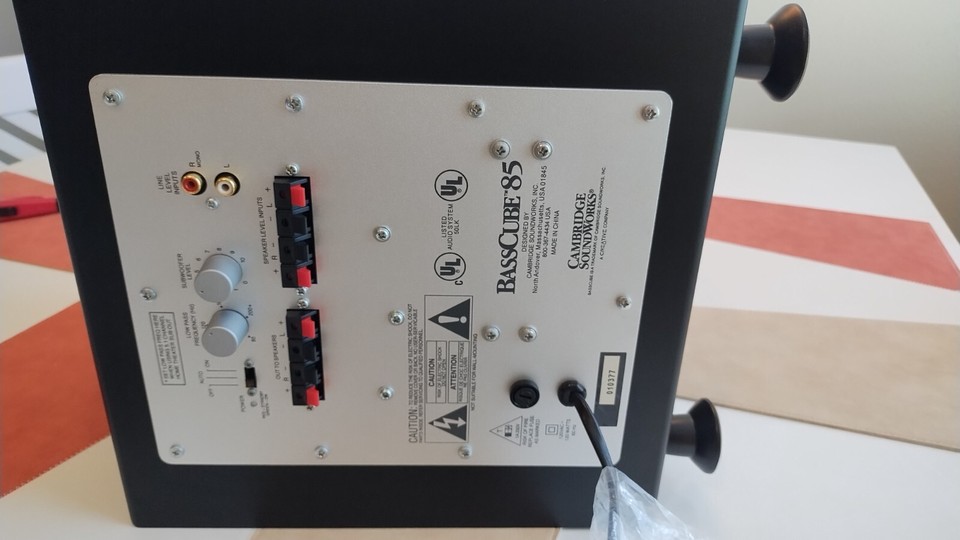 Cambridge Soundworks BASSCUBE 85 Powered Subwoofer Speaker | eBay