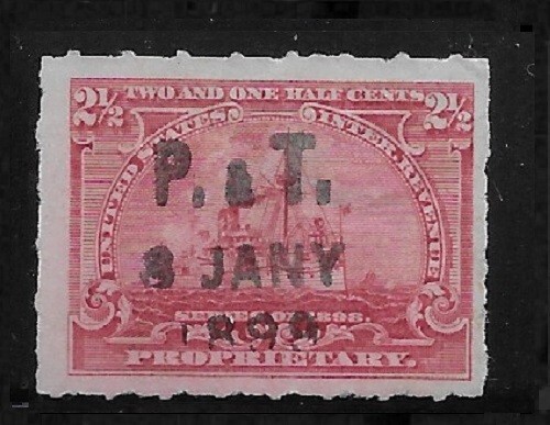 2 1/2c RB28 US 1898 BATTLESHIP PROPRIETARY REVENUE w PARK & TILFORD ...