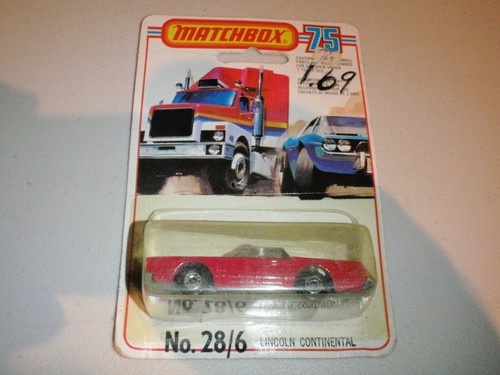Vintage Matchbox No. 28 Lincoln Continental Red 1978 New Sealed | eBay