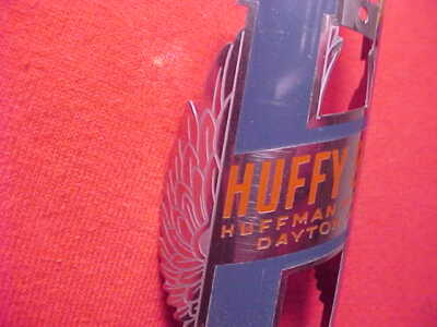 Vintage Huffy Huffman Byke Bicycle Head Badge name plate Emblem Dayton ...