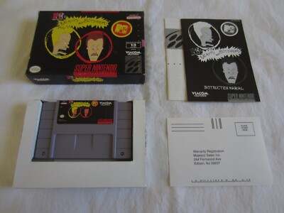 Beavis and Butt-head (SNES) Super Nintendo CIB Complete Box 1994 RARE ...