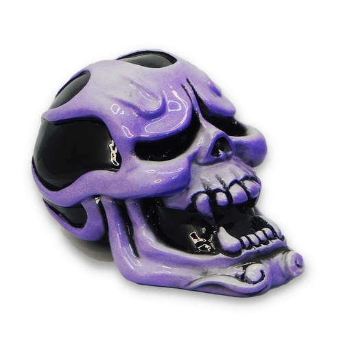 Sami -Black Skull with Purple Fire - Van Chase custom hand-painted ...