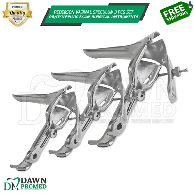 Pederson Vaginal Speculum 3Pcs Set OB/GYN Pelvic Examination Surgical Instrument | eBay