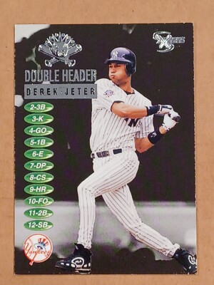 1998 Skybox Dugout Axcess Double Header Game Derek Jeter #4DH HOF | eBay