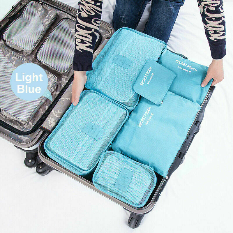6PCS Luggage Packing Cubes Bag Organizer Suitcase Set For Travel ...