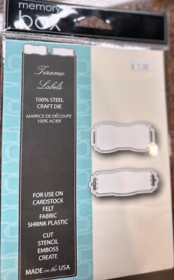 New Memory Box Craft die Teramo Labels Item # 98789 Made in USA with ...