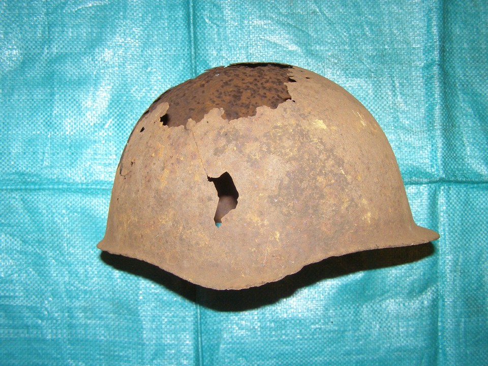 WW II WW2 Original Red Army Combat helmet SSH-40 from Kurland battle | eBay