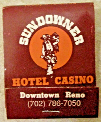 Vintage! Sundowner Hotel Casino Matchbook Downtown Reno Nevada Loaded ...