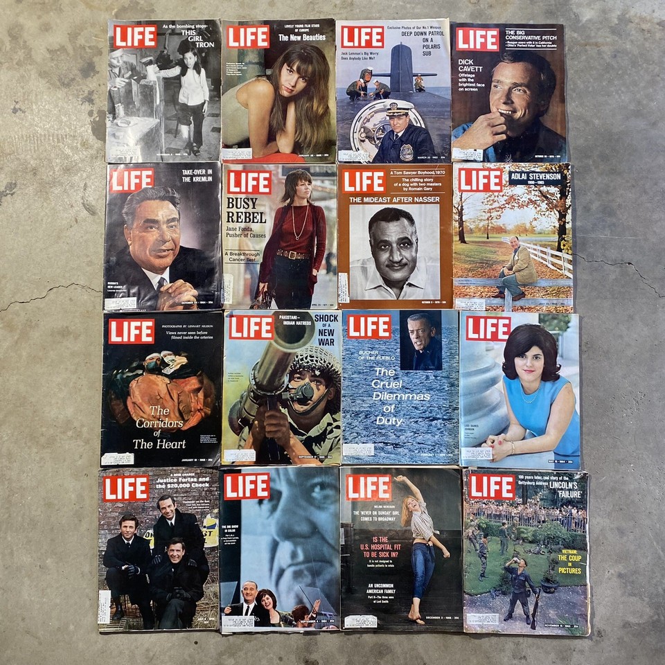 LIFE MAGAZINES Vintage Retro - HUGE LOT OF 96 VINTAGE 1960s 70s ...