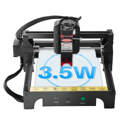 Roomark 3.5W Laser Engraving Cutting Machine 130 x 130mm Laser Engraver ...