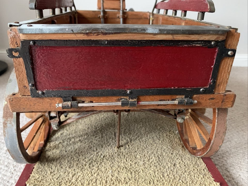 LARGE SCRATCH BUILT HORSE DRAWN BREWERY DRAY WAGON MODEL BEER ...