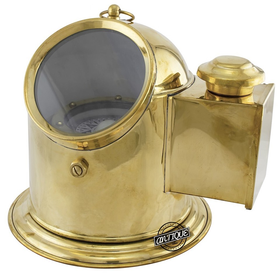 Boat/Ship Binnacle Compass Gimbals Oil Lamp Nautical Garden Decor ...