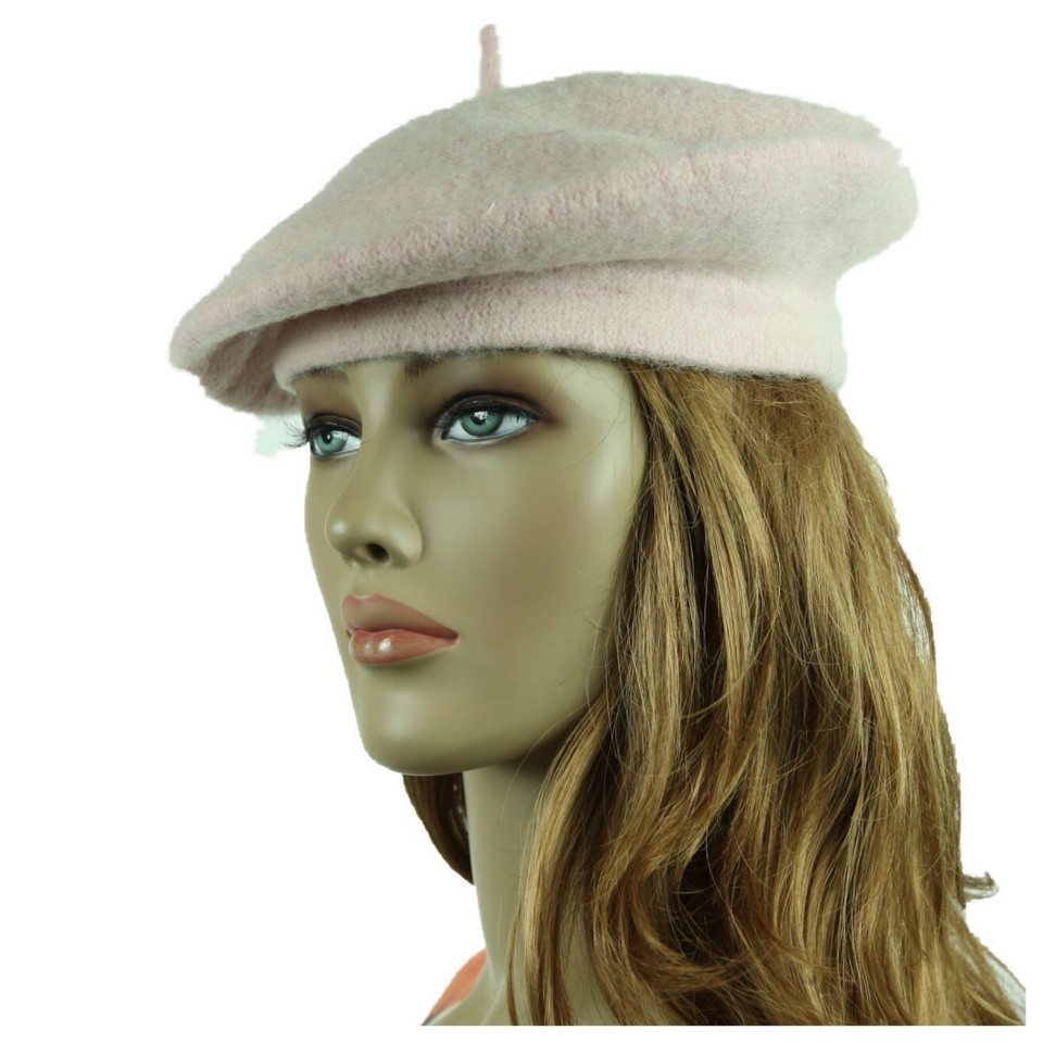 Unisex Wool French Beret Hat Classic Artist Hats Casual Plain Beanie ...