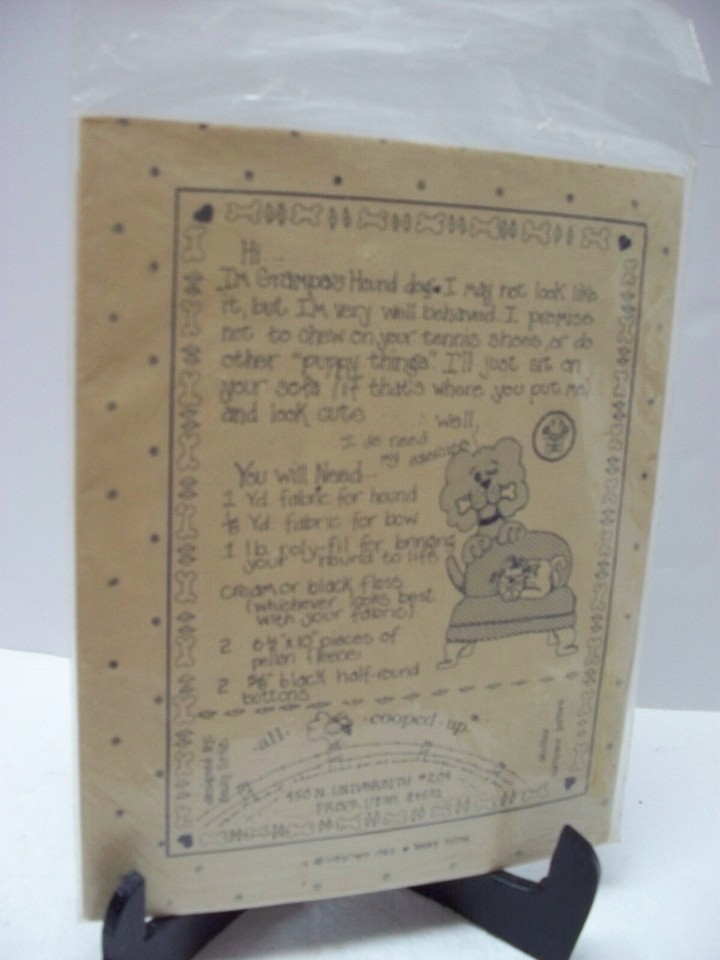 Grampas Hound Pattern Huggable Soft Sculpture Becky Tuttle All Cooped ...