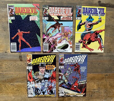 Daredevil Marvel Comic LOT (5) 223 224 226 305 306 • 1st App Terror ...